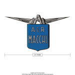 Aermacchi Blue & Silver Shield Sticker - Moto Italia